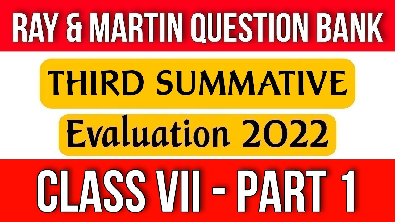 Ray And Martin Question Bank| Class 7 English Third Summative Part 1 ...