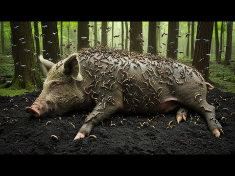 No One Could Believe It! Giant Wild Boar Turned Into a Living Swarm of ...