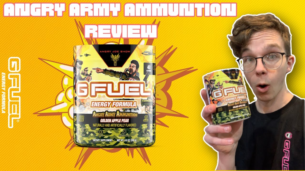 GFUEL "ANGRY ARMY AMMUNITION" REVIEW! GOLDEN APPLE PEAR IS BACK! - YouTube