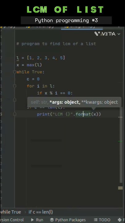 🐍 Python #3. LCM of a List. #python #coderaja #coding #learncoding #ytshort #shorts - YouTube