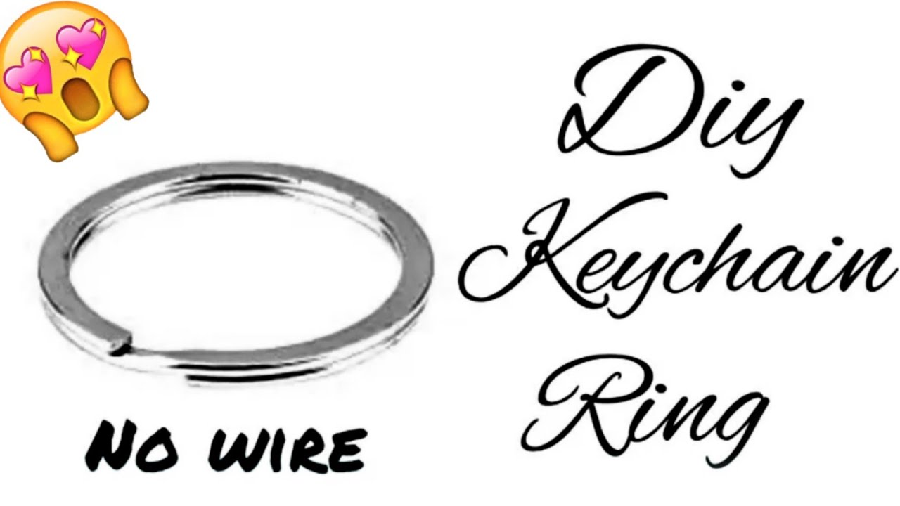 How to - make keychains Ring without wire😱 || keychain ring - YouTube