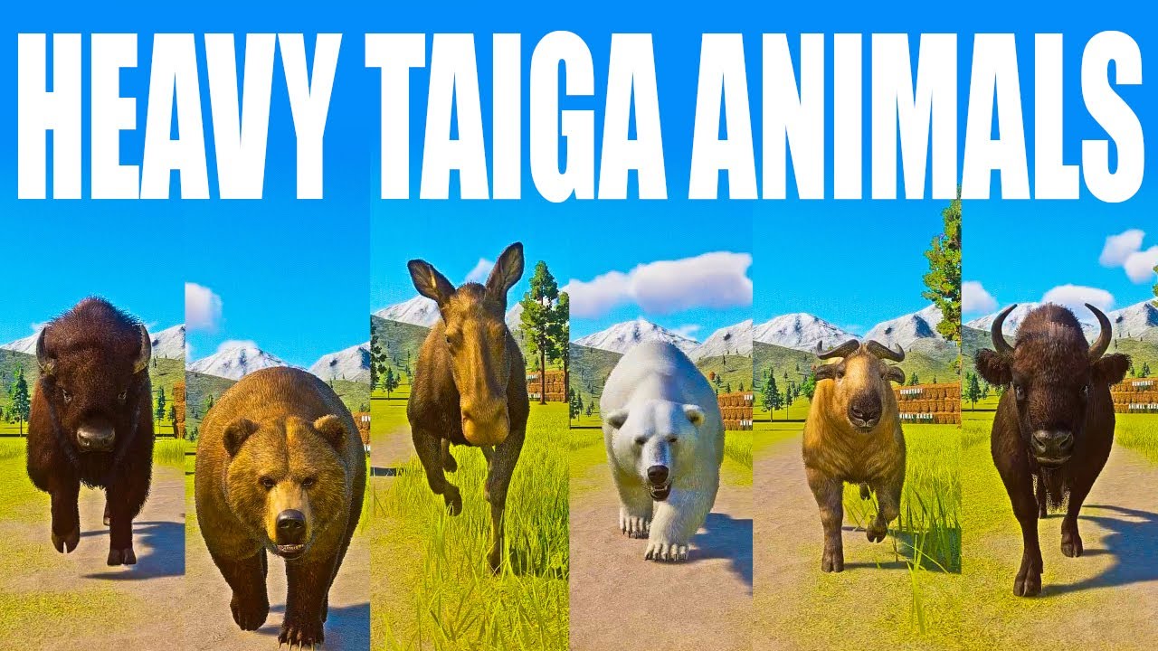 Heavy Taiga Animals Speed Race in Planet Zoo included Wisent, Takin ...