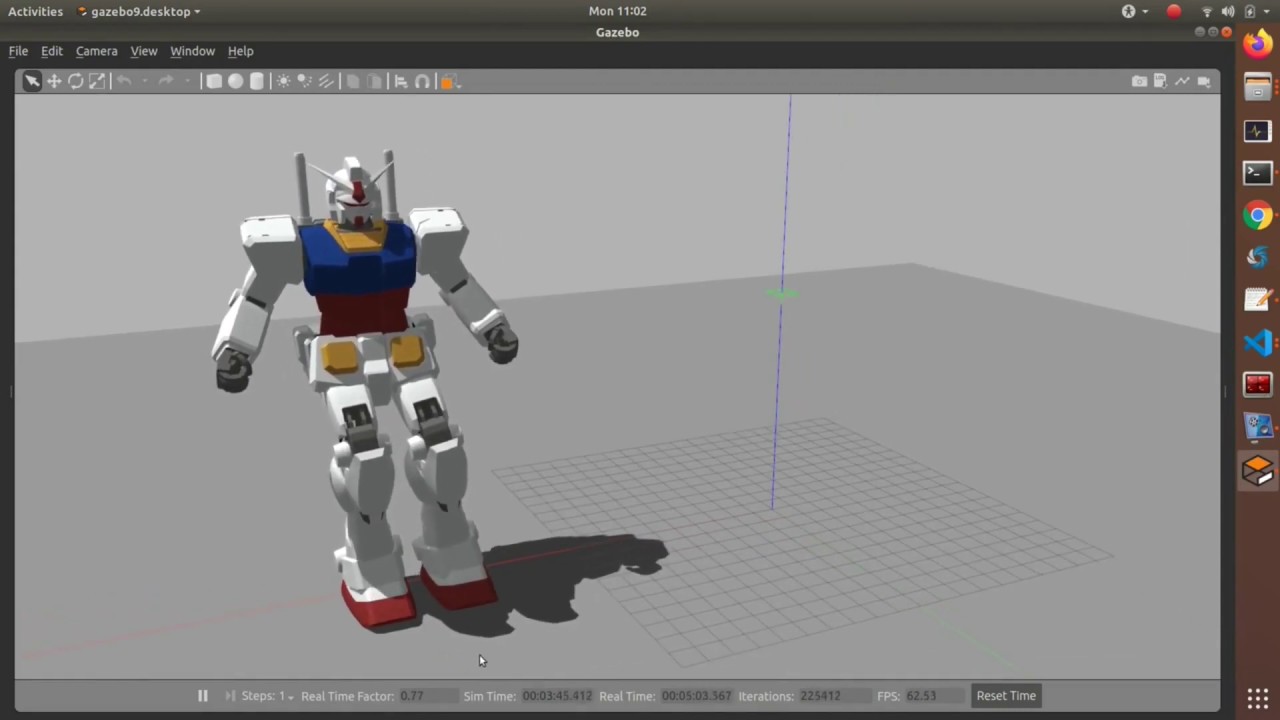 Humanoid Robot | ROS Gazebo - YouTube