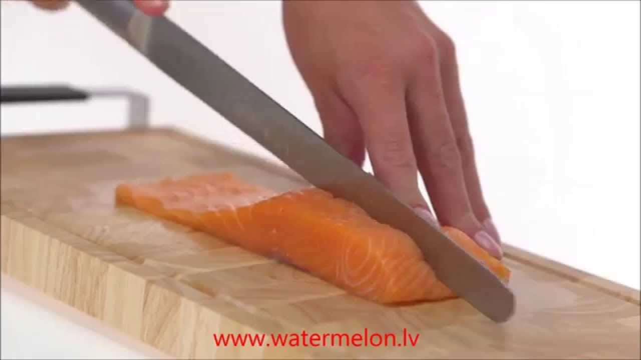 Virtuves dēlītis ar zivju nazi - WATERMELON - YouTube