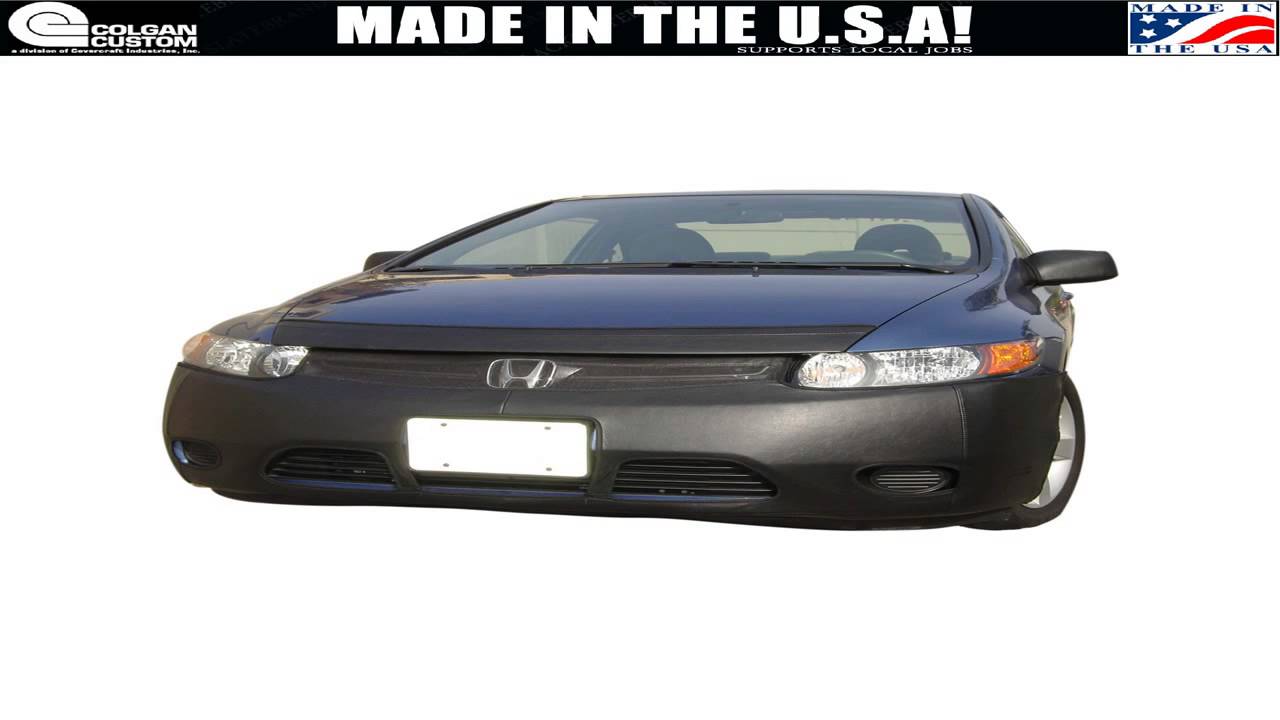 Covercraft LeBra Custom Fit Front End Cover for Honda Civic Vinyl Black ...