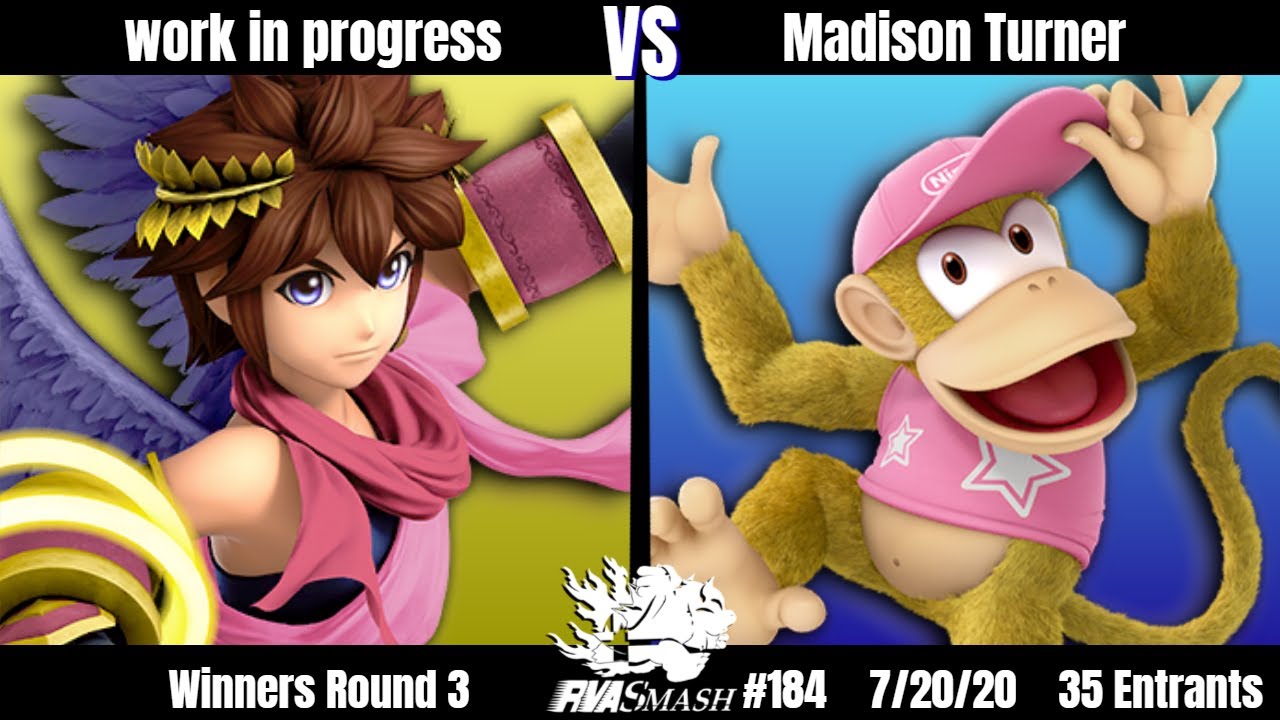 RVA Smash 184 | work in progress (Pit) vs Madison Turner (Diddy Kong ...