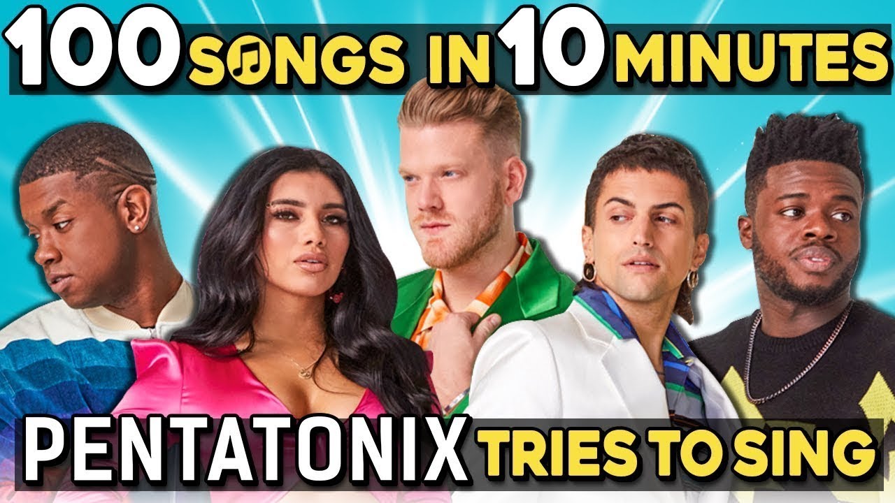 Musician Reacts to | Pentatonix Tries To Sing 100 Pop Songs In 10 ...