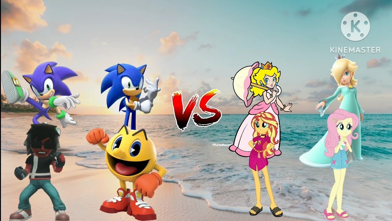 SSBU: Brian, Sonic, Me, and Pac-Man vs Princess Peach, Rosalina, Sunset ...