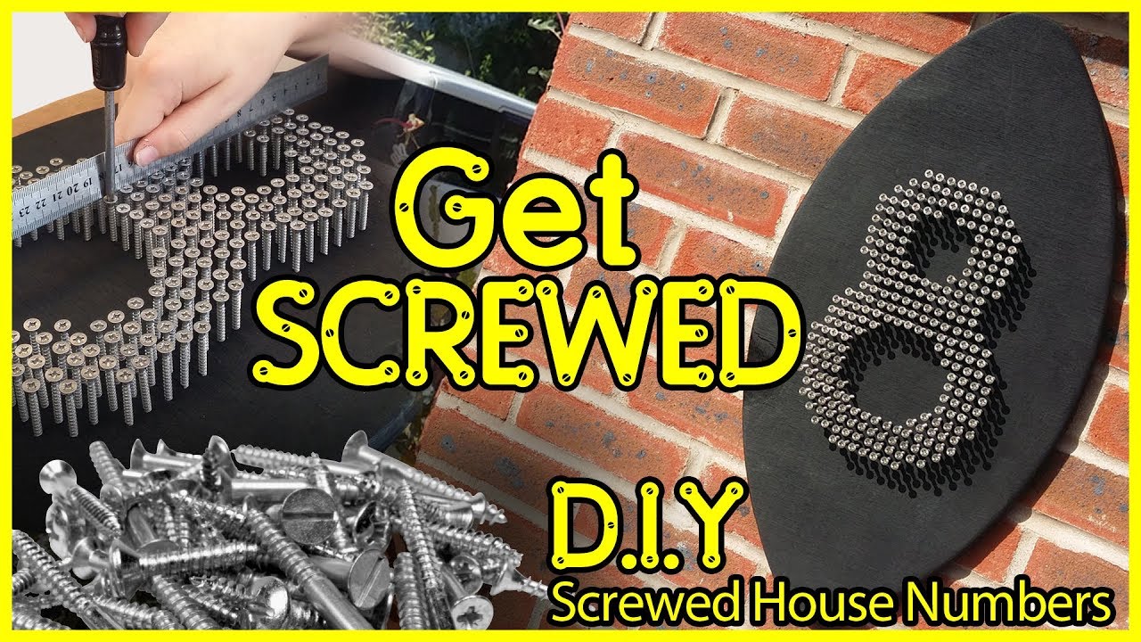 How to Industrial contemporary D.I.Y Screwed House number weekend ...
