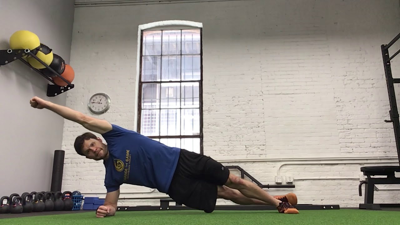 Side Plank Adductor Contralateral UE/LE - YouTube