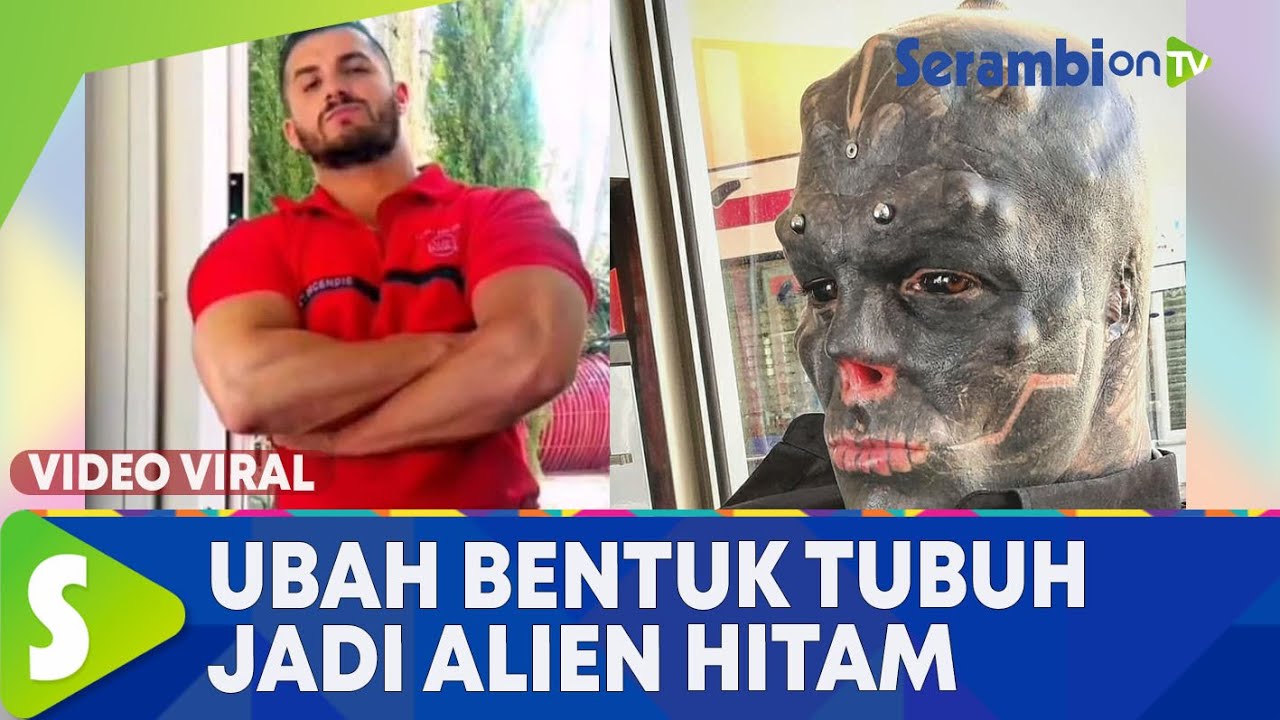 Ubah Dirinya Jadi Alien Hitam, Pria Ini Buang Hidung, Belah Lidah dan ...