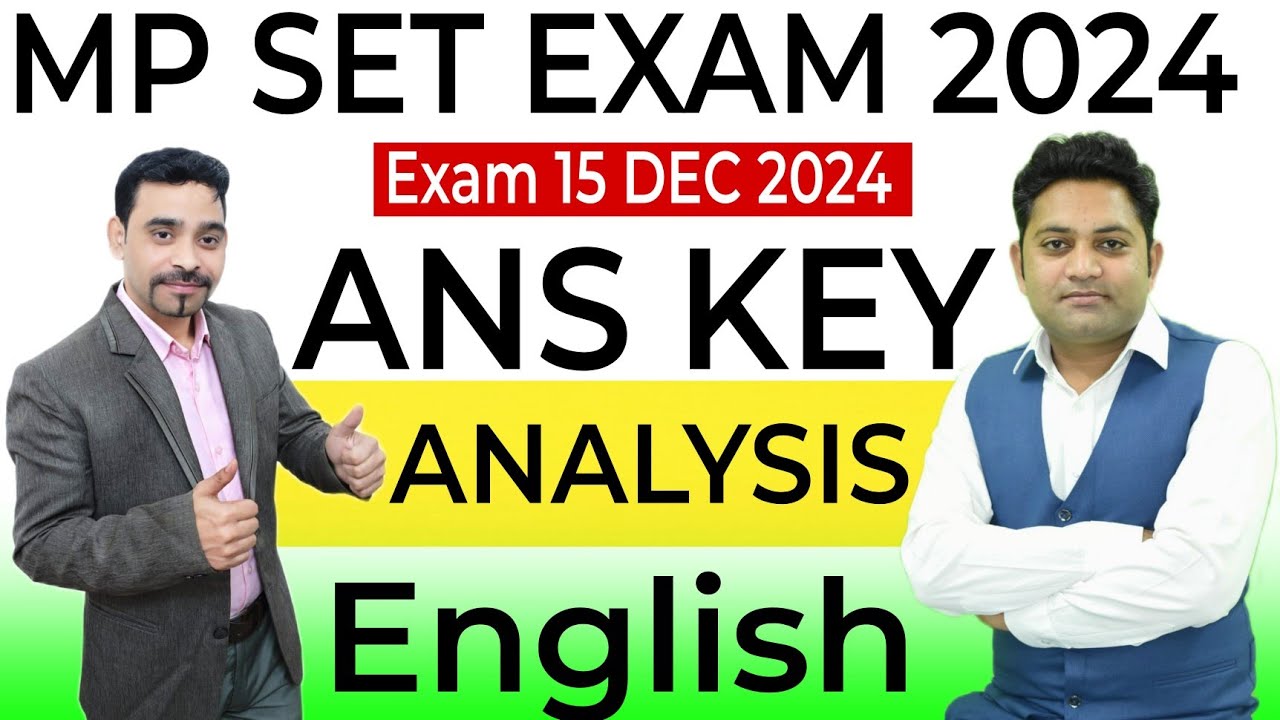 MP SET EXAM ENGLISH ANS KEY || SET EXAM English Paper Analysis - YouTube