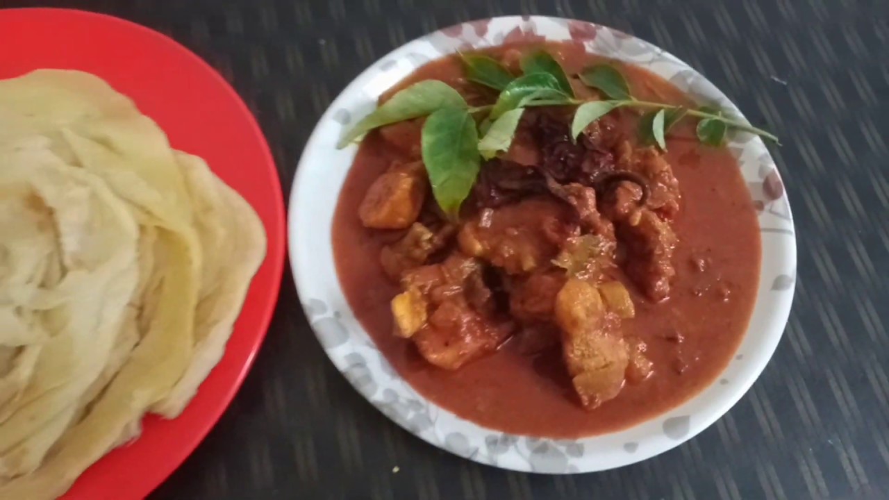 Kerala porotta & chicken curry - YouTube