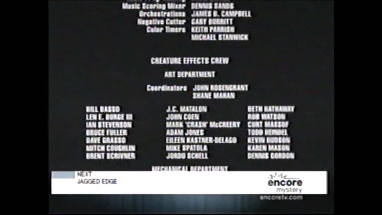 Predator 2 (1990) End Credits (Encore Mystery 2011) - YouTube