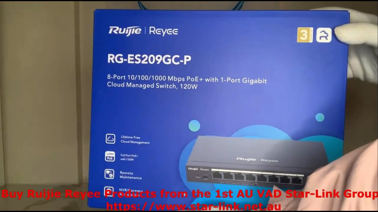 Ruijie Reyee RG-ES209GC-P 9-Port Cloud Managed PoE Switch Unboxing ...