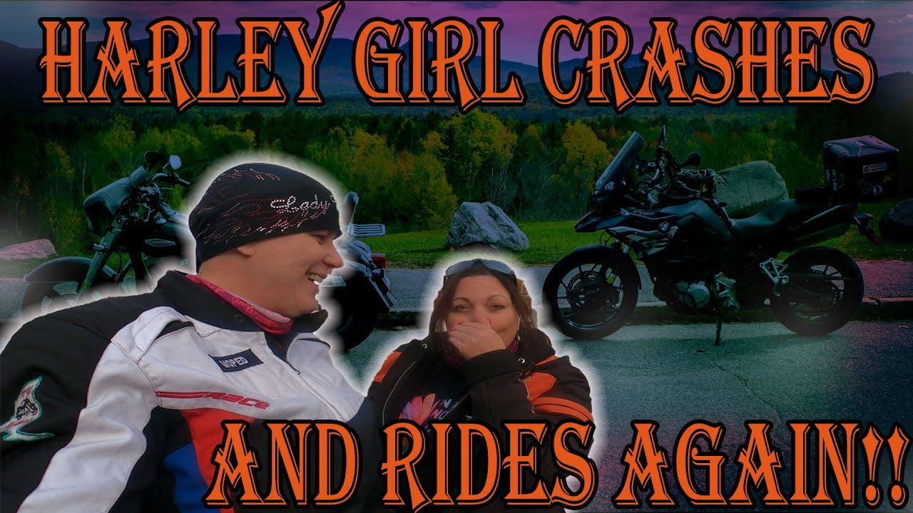 Harley Girl Crashes her Bike and Rides Again!!! - YouTube
