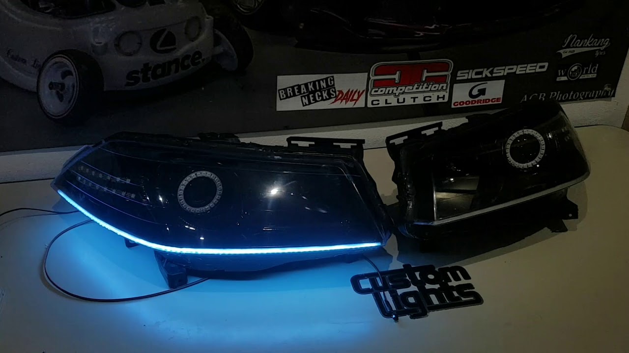 Renault Megane custom headlights - YouTube