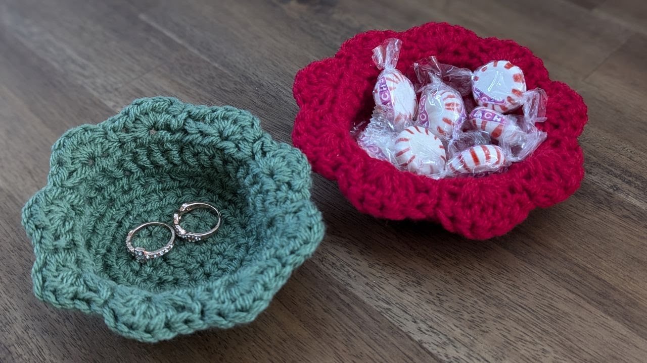 Crochet Bowl Tutorial and a GIVEAWAY - YouTube