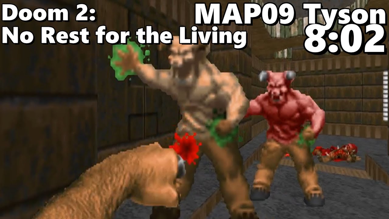 Doom 2 No Rest for the Living MAP09: "March of the Demons" Tyson Speedrun in 8:02 - YouTube