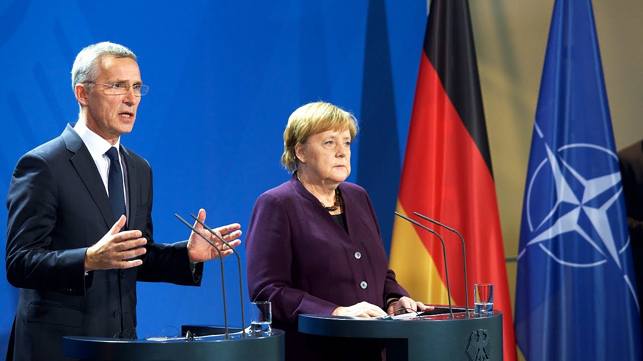 NATO Secretary General with the Chancellor of Germany🇩🇪 Angela Merkel ...