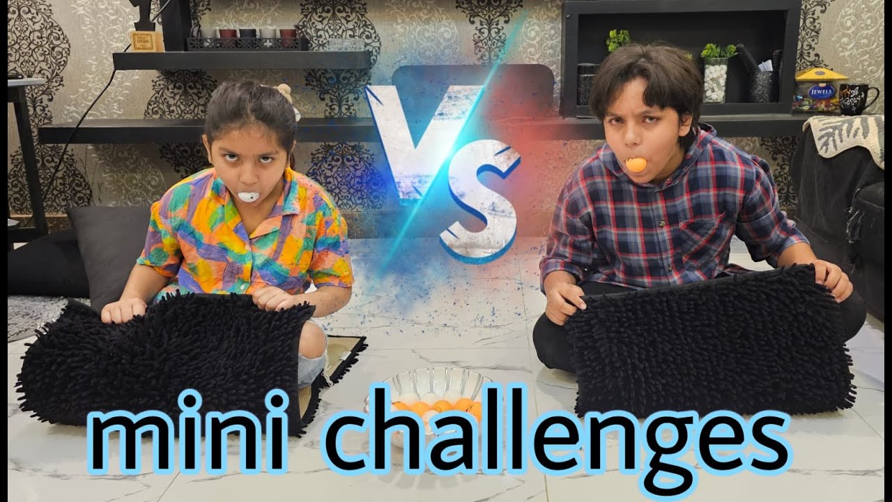 Mini challenges |siblings| - YouTube