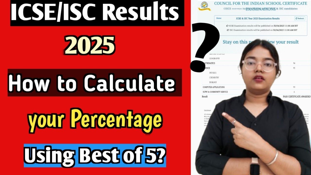 ICSE 2025: How to Calculate Percentage🔥 using Best of 5 Rule? ICSE/ISC ...
