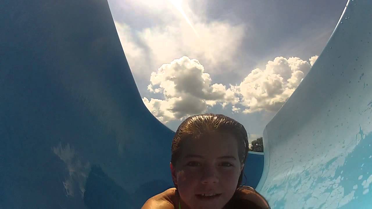 emily on slide at spring valley beach - YouTube