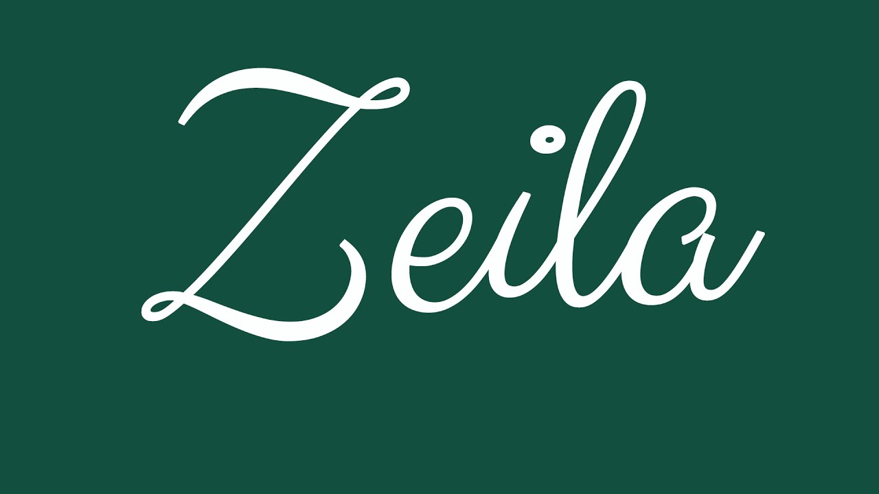 Learn how to Sign the Name Zeila Stylishly in Cursive Writing - YouTube