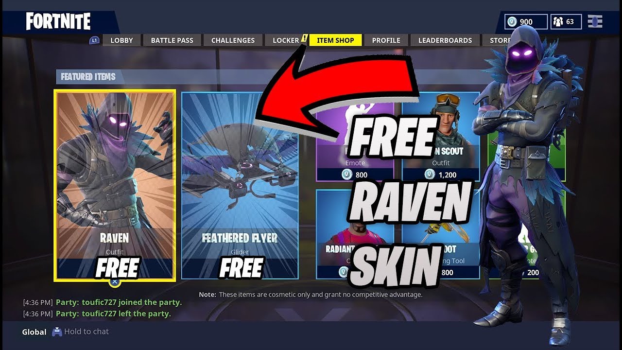HOW TO GET FREE RAVEN SKIN - YouTube
