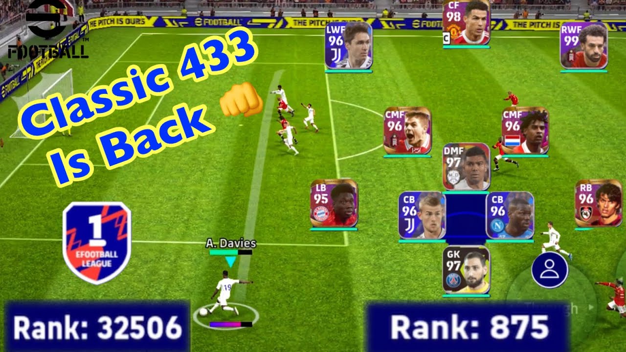 Classic 433 Gameplay is back with Pass & Move 🤩 | Efootball 2022 Mobile ...
