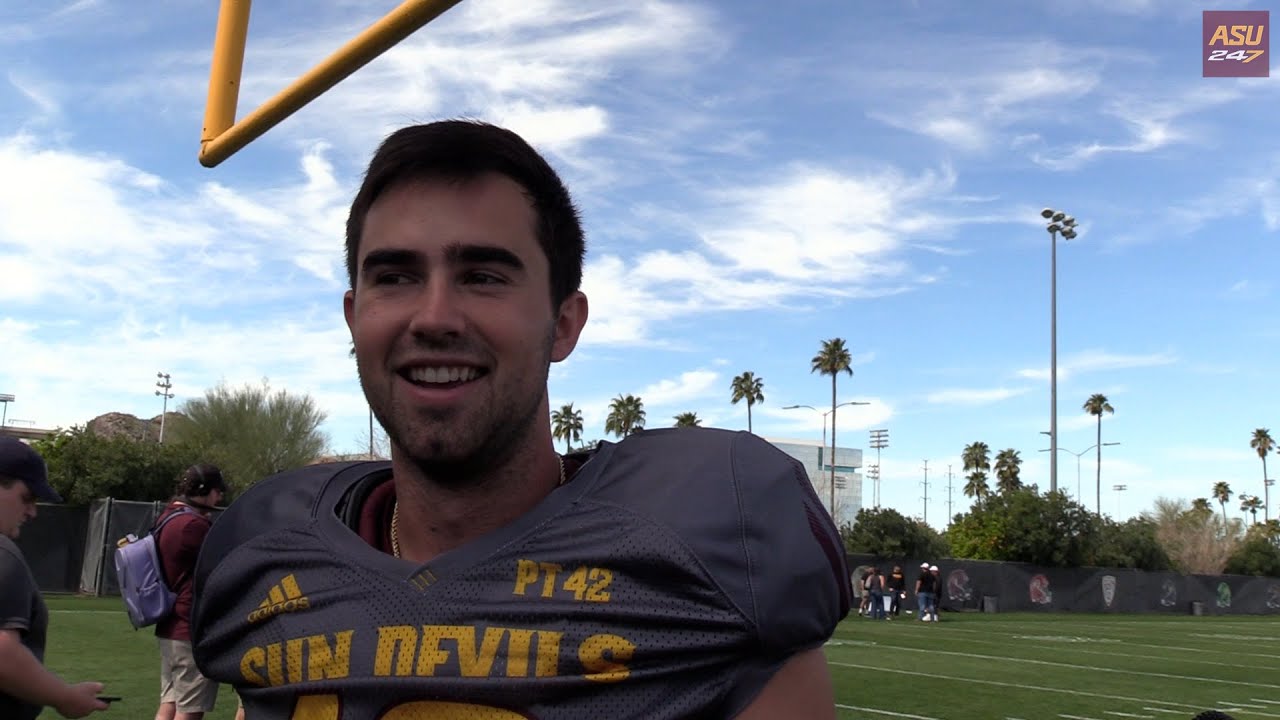 ASU QB Drew Pyne following spring practice (03/18/23) - YouTube