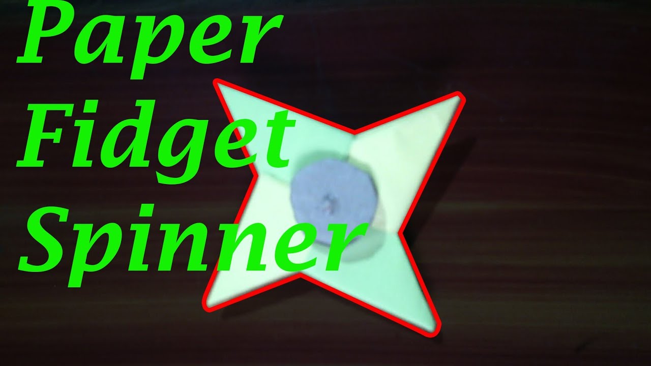 How to make a paper fidget spinner - YouTube