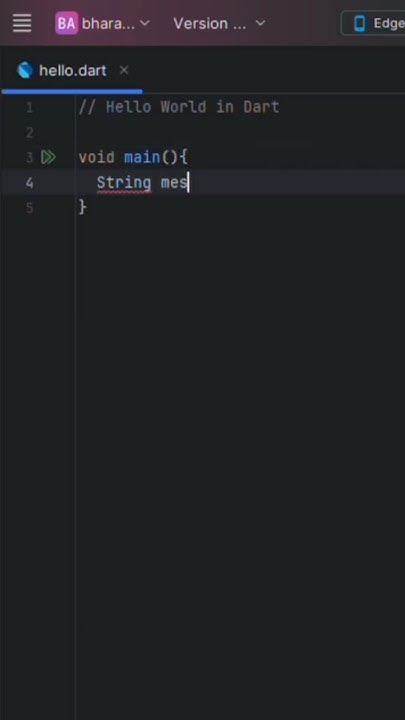 Hello World in Dart Programming Language | #shorts #flutter - YouTube