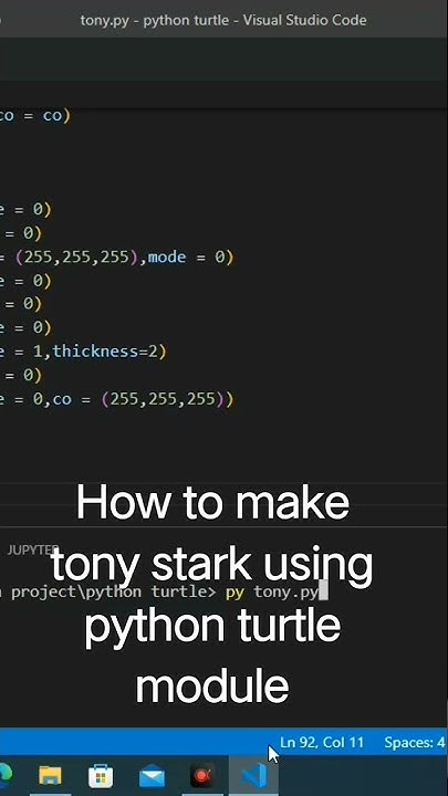 how to make Tony stark using python turtle module - YouTube