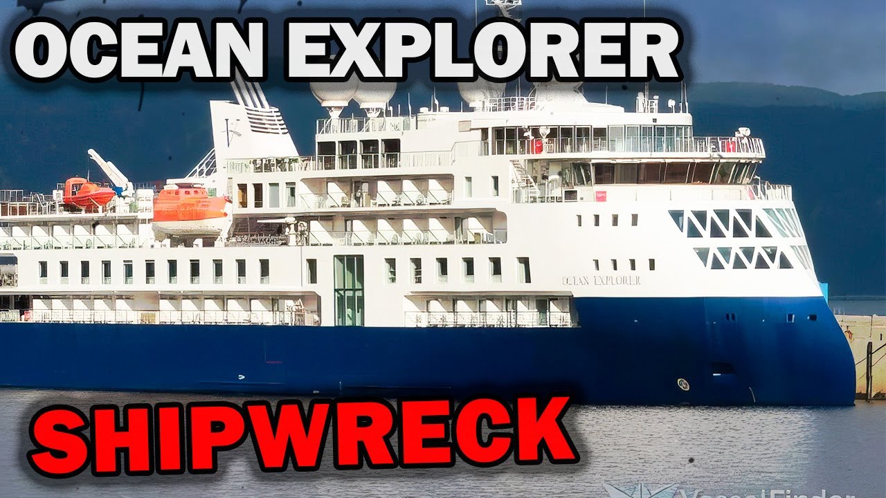 Luxury cruise ship MV Ocean Explorer runs aground in Greenland - YouTube