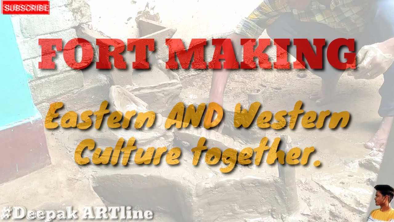 Fort making | killa making | step to step | for kids competition - YouTube