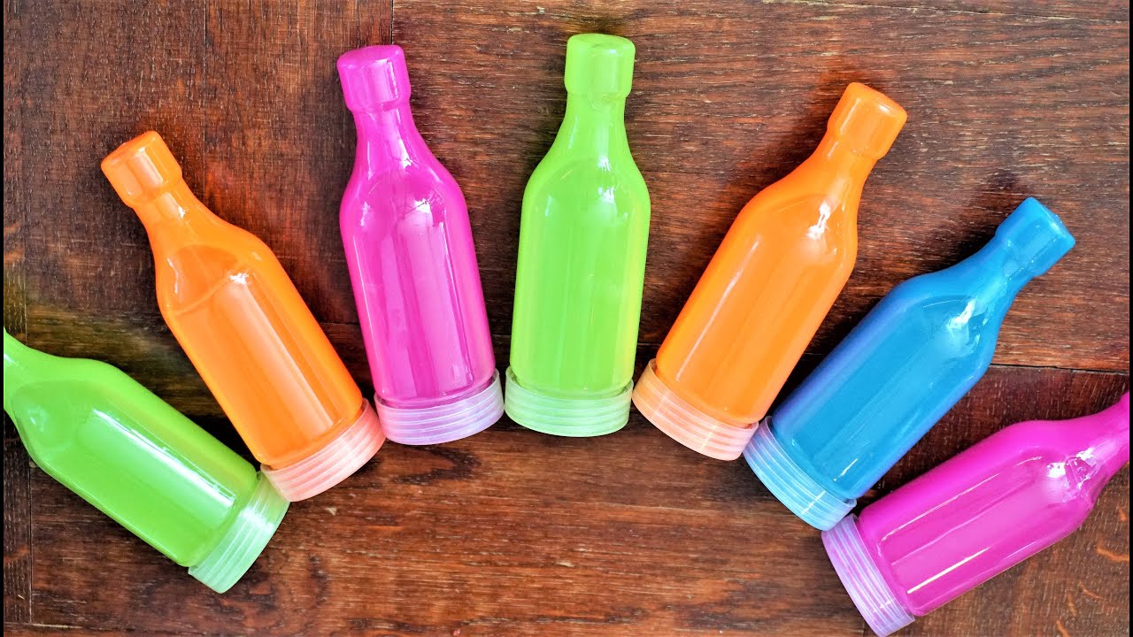 All Colors Slime Unboxing and Mixing - Slime Bottle - YouTube