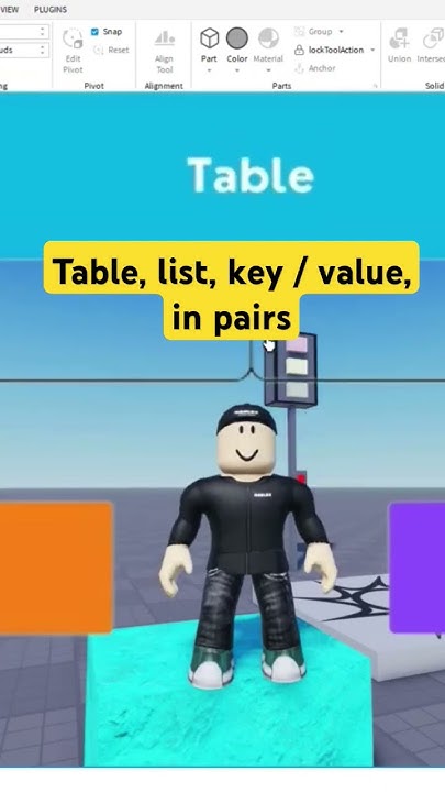 Roblox oyun geliştirme - tables ve in pairs - YouTube