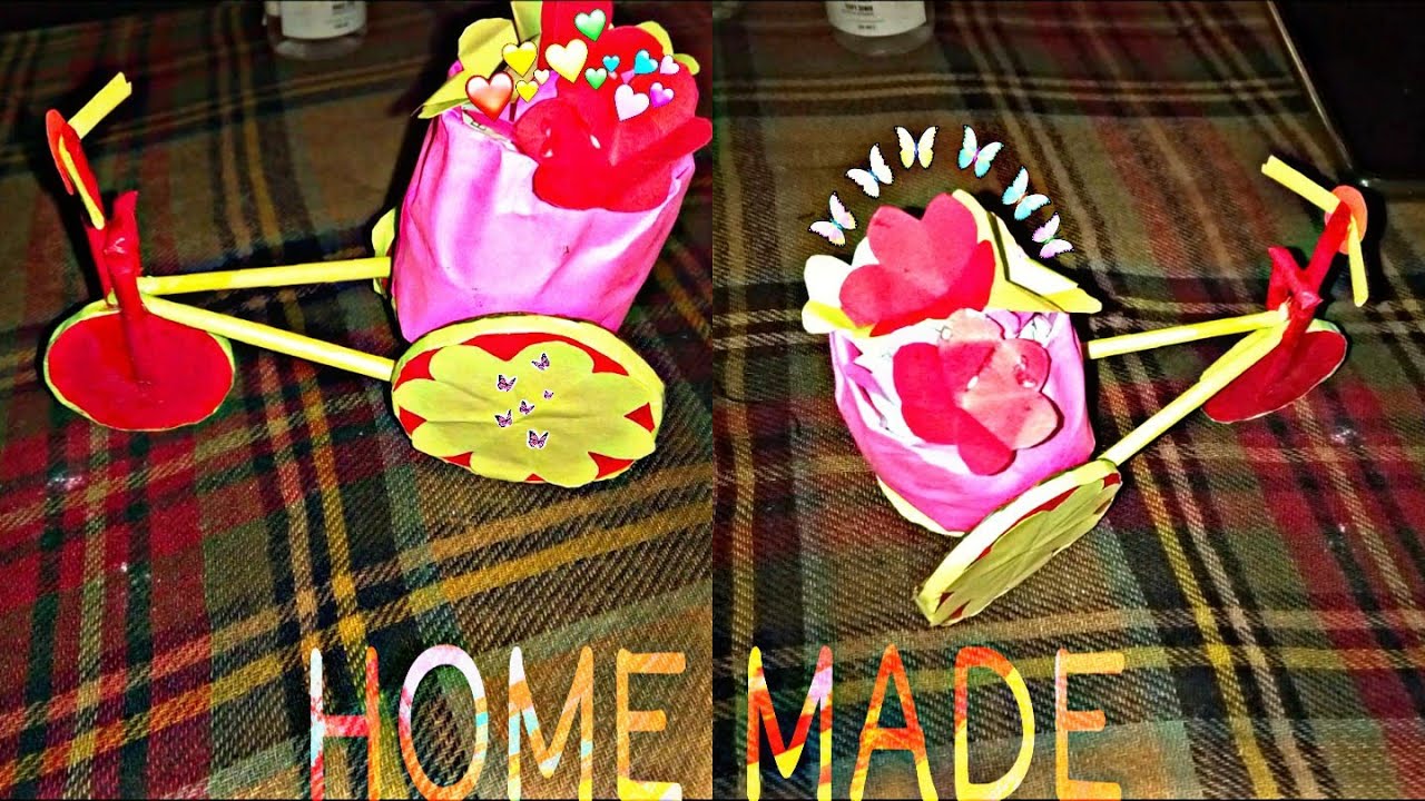 Making A Bicycle Craft || DIY || Home made - YouTube
