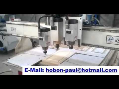 Wood Cabinet Making CNC Router with three spindles - YouTube