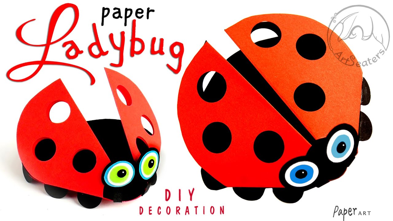 How to make Paper Ladybug - fun craft - YouTube