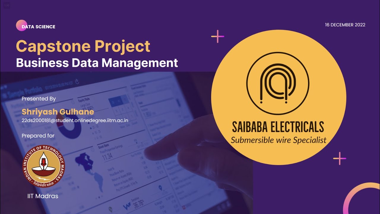 BDM CapStone Project - YouTube