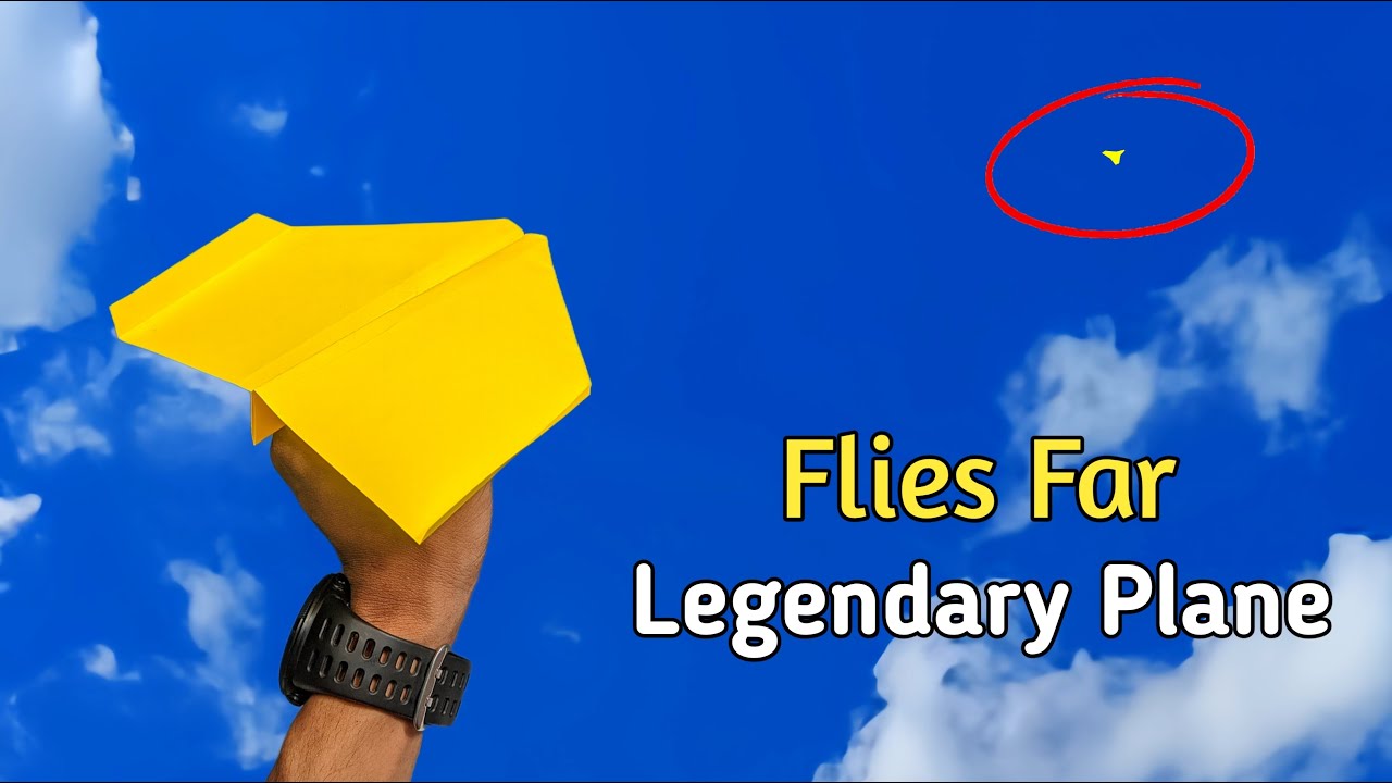 how to fold the legendary paper plane - easy paper plane - YouTube