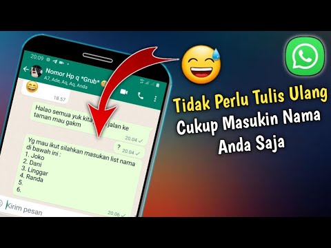 Cara Mengisi List / Daftar Nama Di WhatsApp Dengan Mudah