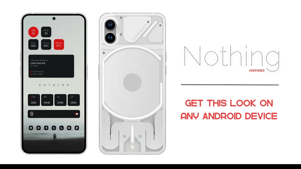 Nothing Inspired theme with Nova Launcher for Android - YouTube