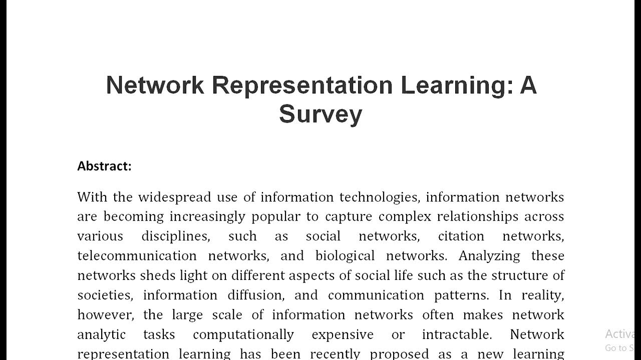 Network Representation Learning A Survey - YouTube