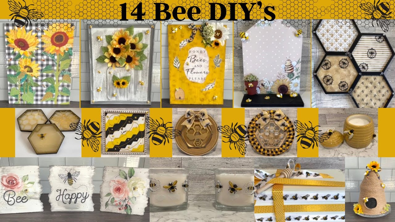 MUST SEE MEGA VIDEO!!!! | Gorgeous Bee Home Decor | Bee DIY’s | Dollar ...