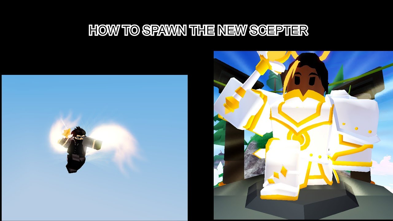 HOW TO SPAWN THE NEW SCEPTER (ROBLOX BEDWARS) - YouTube