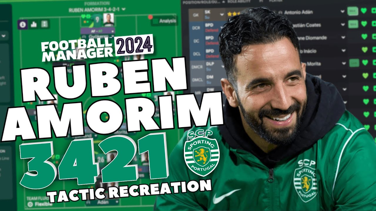 Rúben Amorim 3-4-2-1 Tactic - Sporting CP - Football Manager 2024 ...