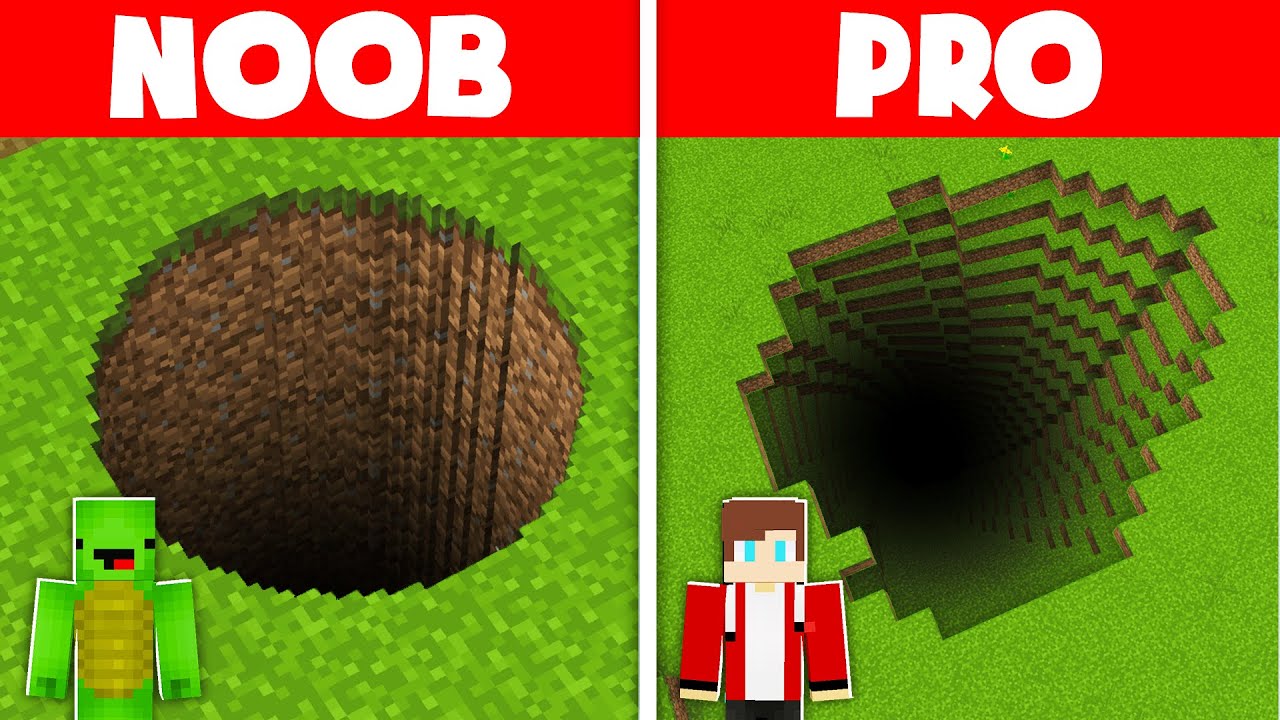Jj Vs Mikey Tunnel And Pit Survival Battle Challenge In Minecraft